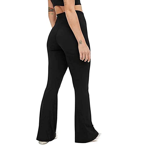 ZSDVBZS Flare Yoga Pants for Women High Waist Tummy Control Bootcut V Crossover Palazzo Pants Buttery Soft Workout Leggings