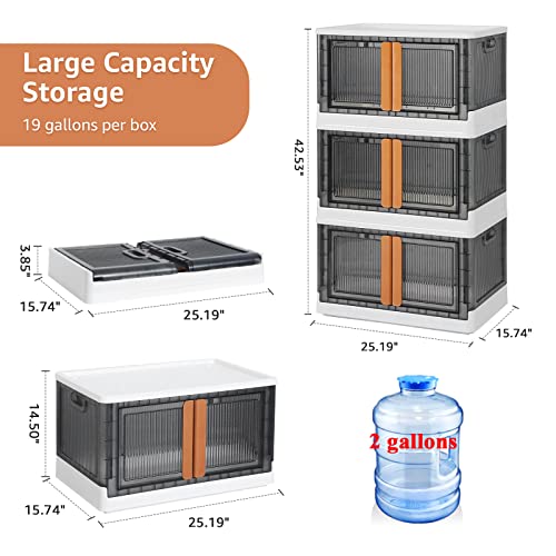 Potahouse Storage Bins 8Gal 3 Packs + 19 Gal 3 Packs