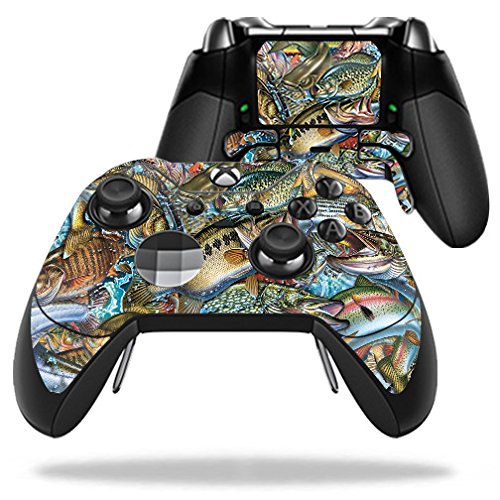 MightySkins Skin Compatible with Microsoft Xbox One Elite Controller - Action Fish Puzzle | Protective, Durable, and Unique Vinyl wrap Cover | Easy to Apply, Remove | Made in The USA