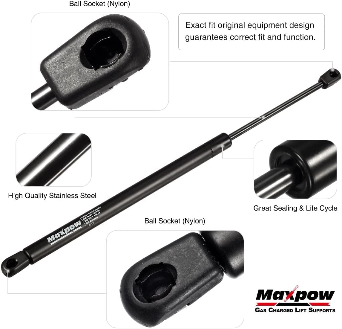 Maxpow Rear Trunk Lift Supports Struts Shocks Springs Props Compatible with Mustang Trunk Struts 1994-2004 (with Spoiler) 6803