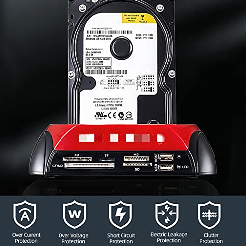 YDXNY All in 1 HDD Docking Station ESATA to USB 2.0/3.0 Adapter 2.5/3.5 Hard Disk Drive Docking Station Hard Enclosure