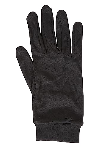 Mountain Warehouse Silk Gloves - 100% Silk Ski Gloves Black Large