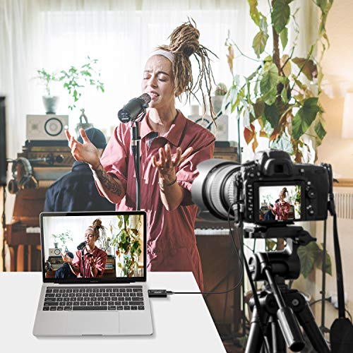Mini Audio Video Capture Cards HDMI to USB 1080p Record Directly to Computer for PS4 Gaming, DSLR Camcorder, Streaming, Teaching, Video Conference, Live Broadcasting