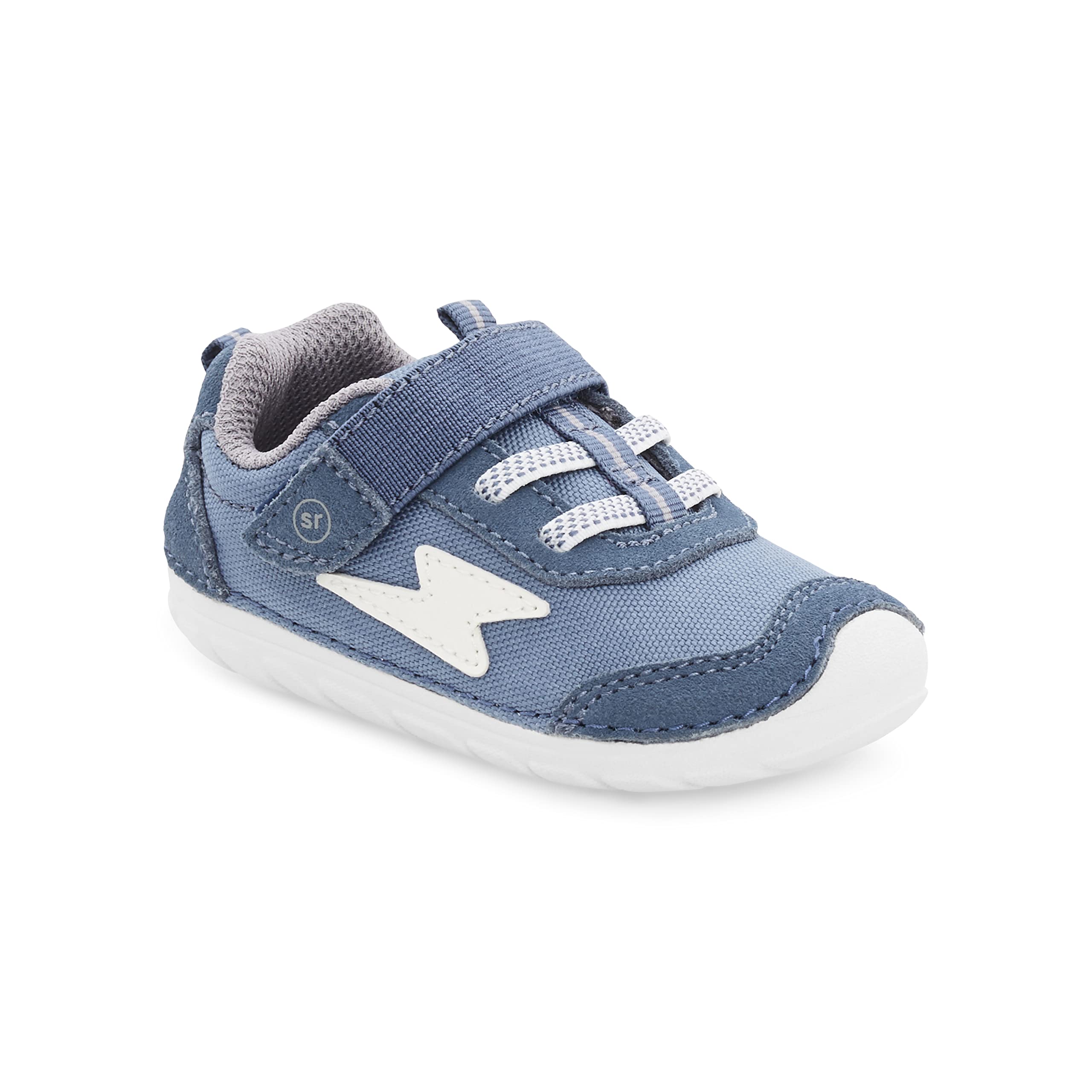 Stride Rite Baby Boys SM Zips Runner Sneaker, Navy, 5 Infant