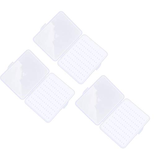 SALUTUYA 3Pcs Portable Crack Resistance High Toughness Fly Fishing Hook Box,Accessory Storage Box(Medium)