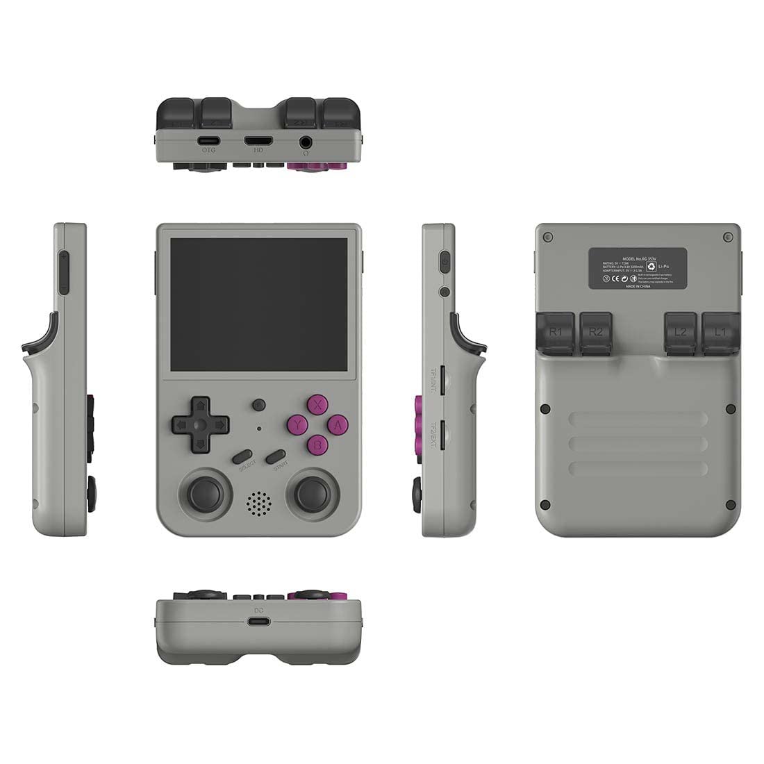 ZUSTER Handheld Game Console 16G+128G RG353VS 25,000 Games 3.5 Inch IPS Screen Open Source Arkos Linux System Nostalgics Arcade Retro Game Machine for Kids Adult