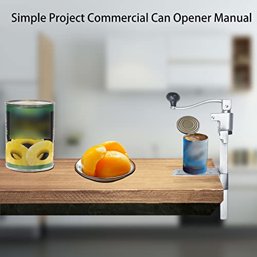 Simple Project Commercial Can Opener, 18”Table Manual Can Opener With Base, For Restaurants, Hotels, Bars, Military Can Opener, Swing Away & Heavy Duty Can Opener - cast steel