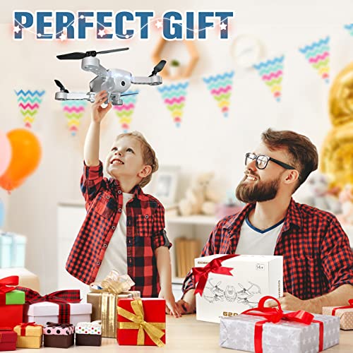 Mini Drones for Kids with Camera 1080P HD, Foldable WiFi Drone for Beginners Adults, Easy Control with One Key Operation, Trajectory Flight / Voice / Gesture / Gravity Control, 360° Flip, Headless Mode, Speed Adjustment, Boys Girls Gift with 2 Batteries M