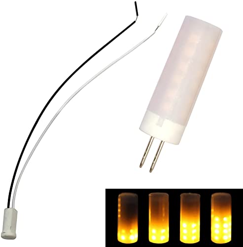 MYPLAISIR 1000Pack 12V LED Flame Effect Fire Light Bulbs Halloween Decorations with G4 Connector Simulated Flickering All The Time Atmosphere Lighting Vintage Flaming Lamps Christmas Decorations