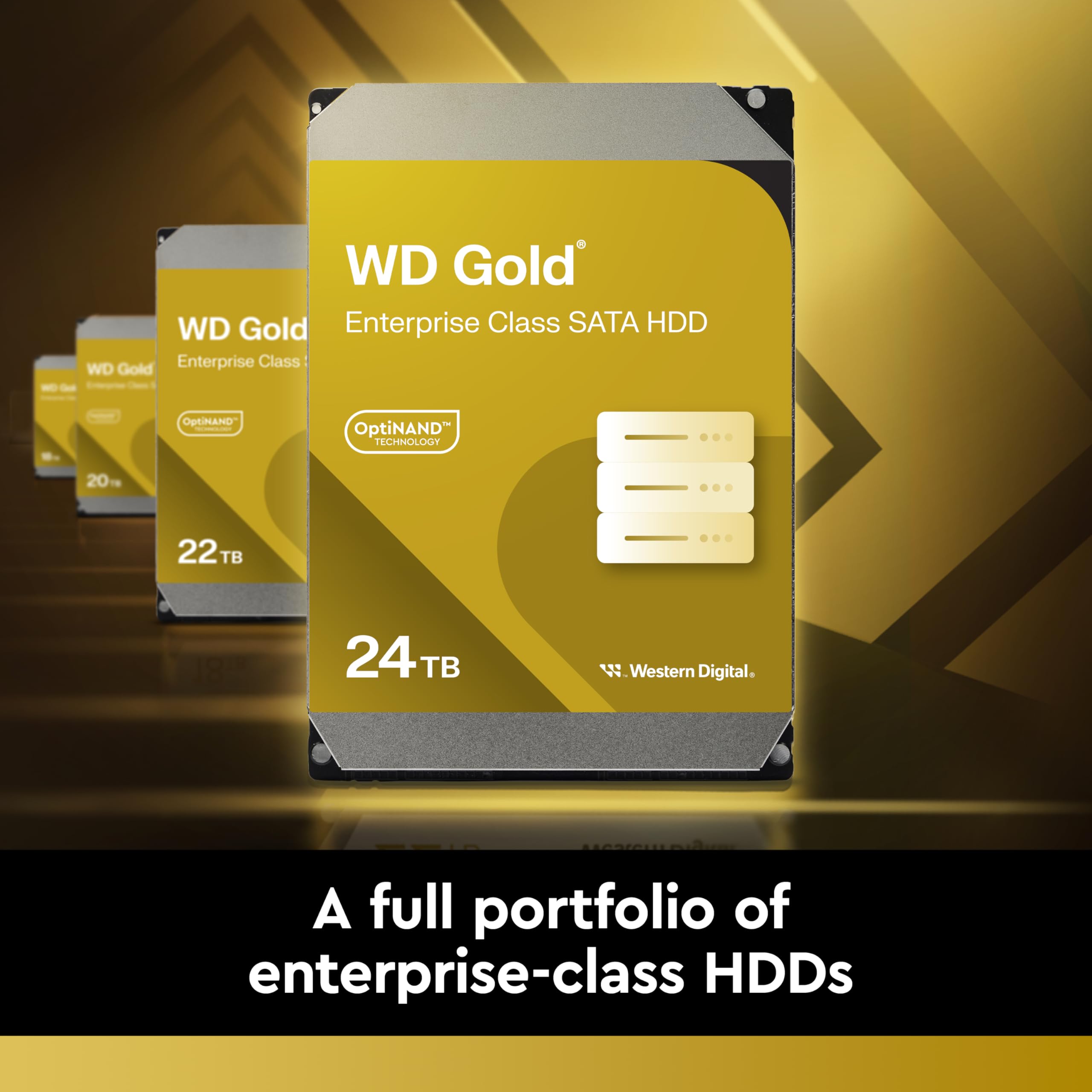 Western Digital 20TB WD Gold Enterprise Class SATA Internal Hard Drive HDD - 7200 RPM, SATA 6 Gb/s, 512 MB Cache, 3.5" - WD202KRYZ