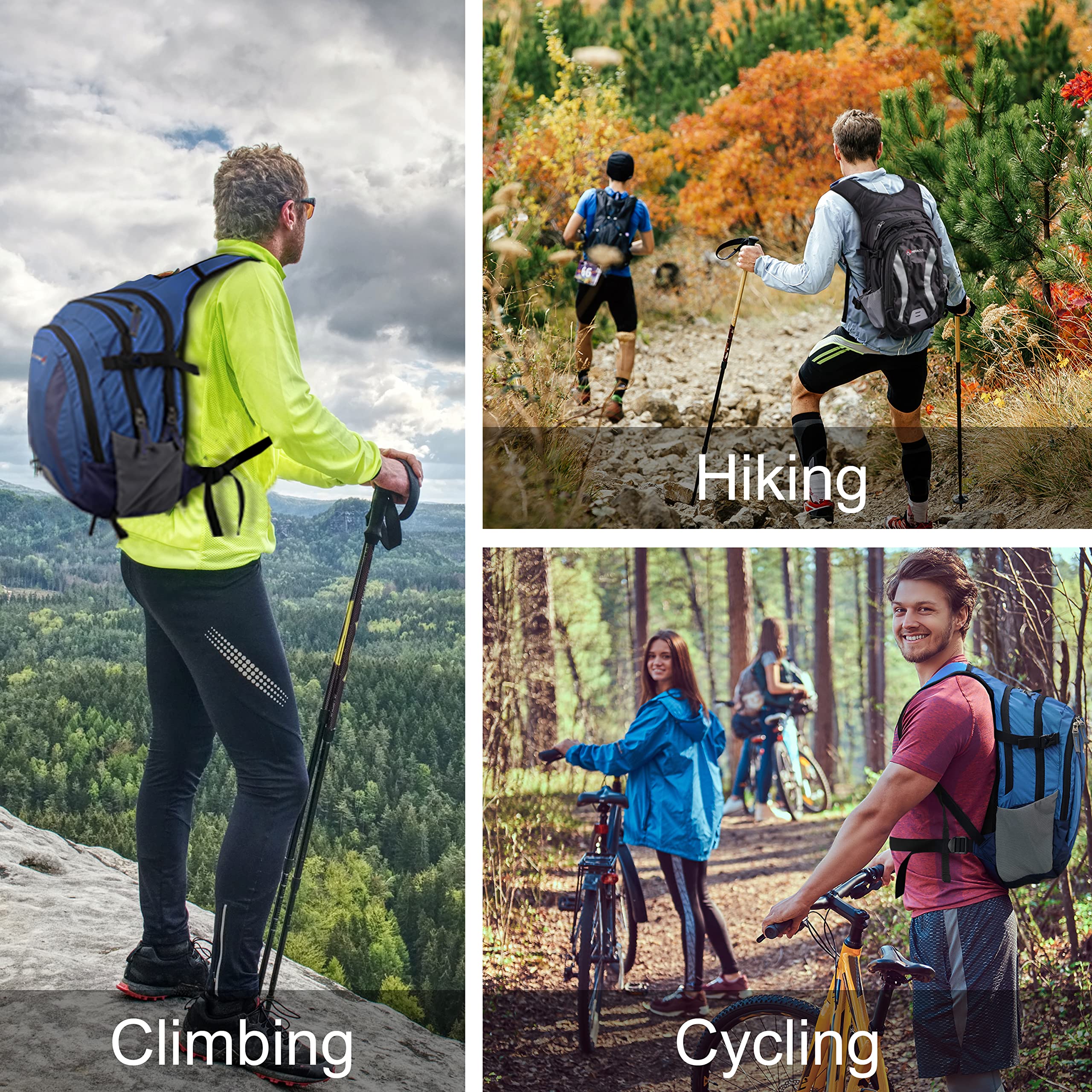Miracol Hydration Backpack with 2.5L Water Bladder, Insulated Water Backpack Hydration Pack for Hiking Biking Cycling Skiing for Men Women Kids