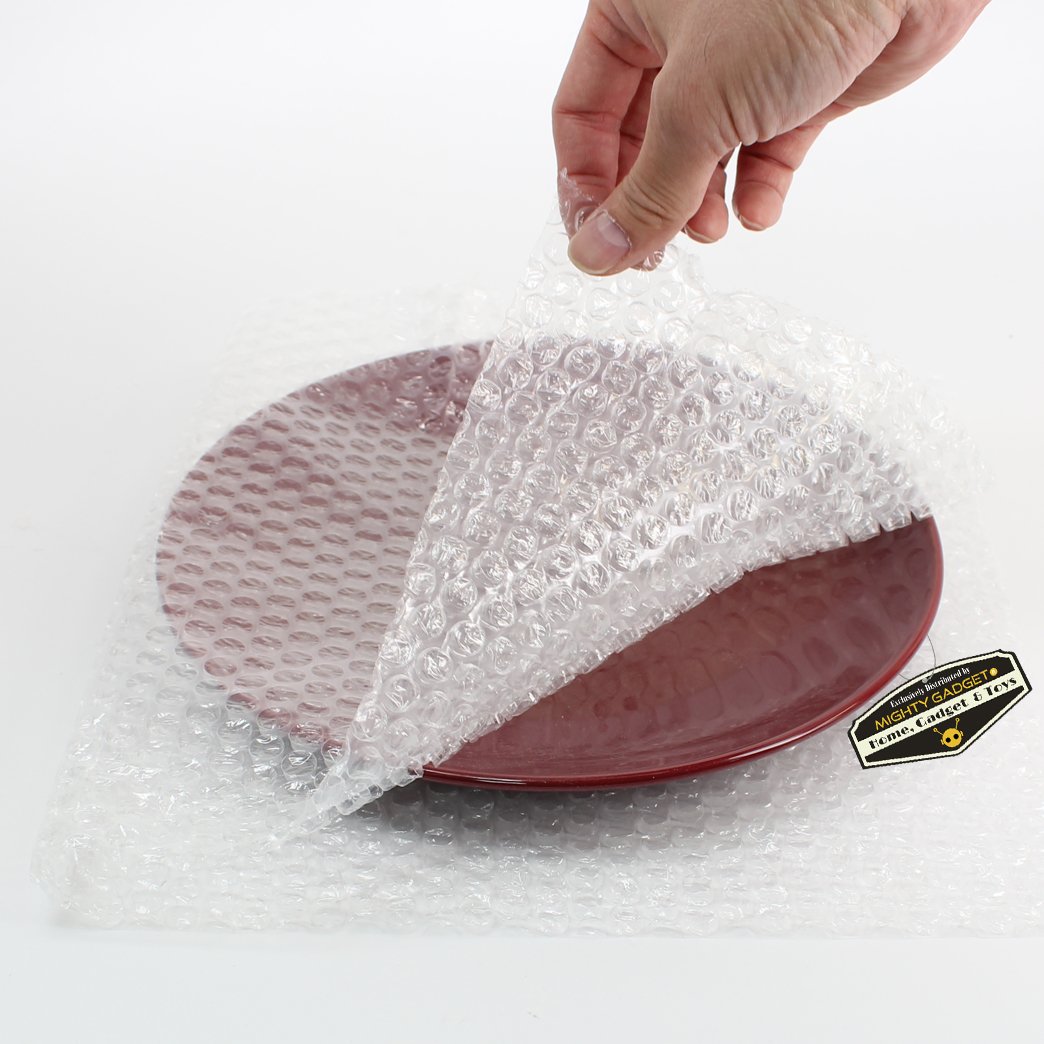 Mighty Gadget Bubble Cushioning Wrap Rolls, 12" x 36' ft Total, Perforated Every 12" for Packaging, Shipping, Mailing