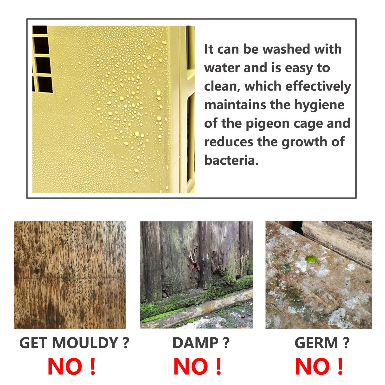 Pigeon Cage Plastic Pigeon Pairing Cage Bird Cage Pigeon Nest Box Carrier Combination Package Nest Solid Nest Rest and Pairing 32in