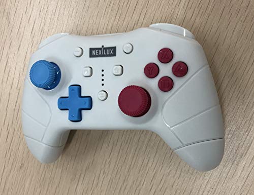 NEXiLUX Wireless Pro Mini Controller Compatible with Nintendo Switch (Motion Sensor & Turbo Enhanced), PC, Android Phone and Android TV - Light Gray (NXL-95227)