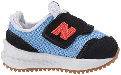 New Balance Kid's Fresh Foam X70 V1 Hook and Loop Sneaker, Black/Team Carolina, 3 Wide Infant