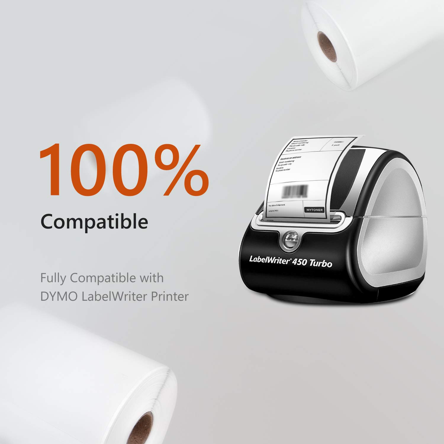 MYTONER 10 Rolls 1744907 Extra Large Shipping Labels Compatible with 4XL Paper Label 4 Inch x 6 Inch for Internet Postage Package Label,Use for 4XL Label Printer -220 Labels per Roll