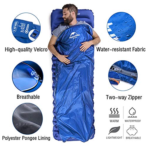 Naturehike Ultralight Envelope Sleeping Bag, Backpack Portable Compact Lightweight Warm Weather Sleeping Bag for Adults Kids, Backpacking, Camping, Hiking with Compression Sack