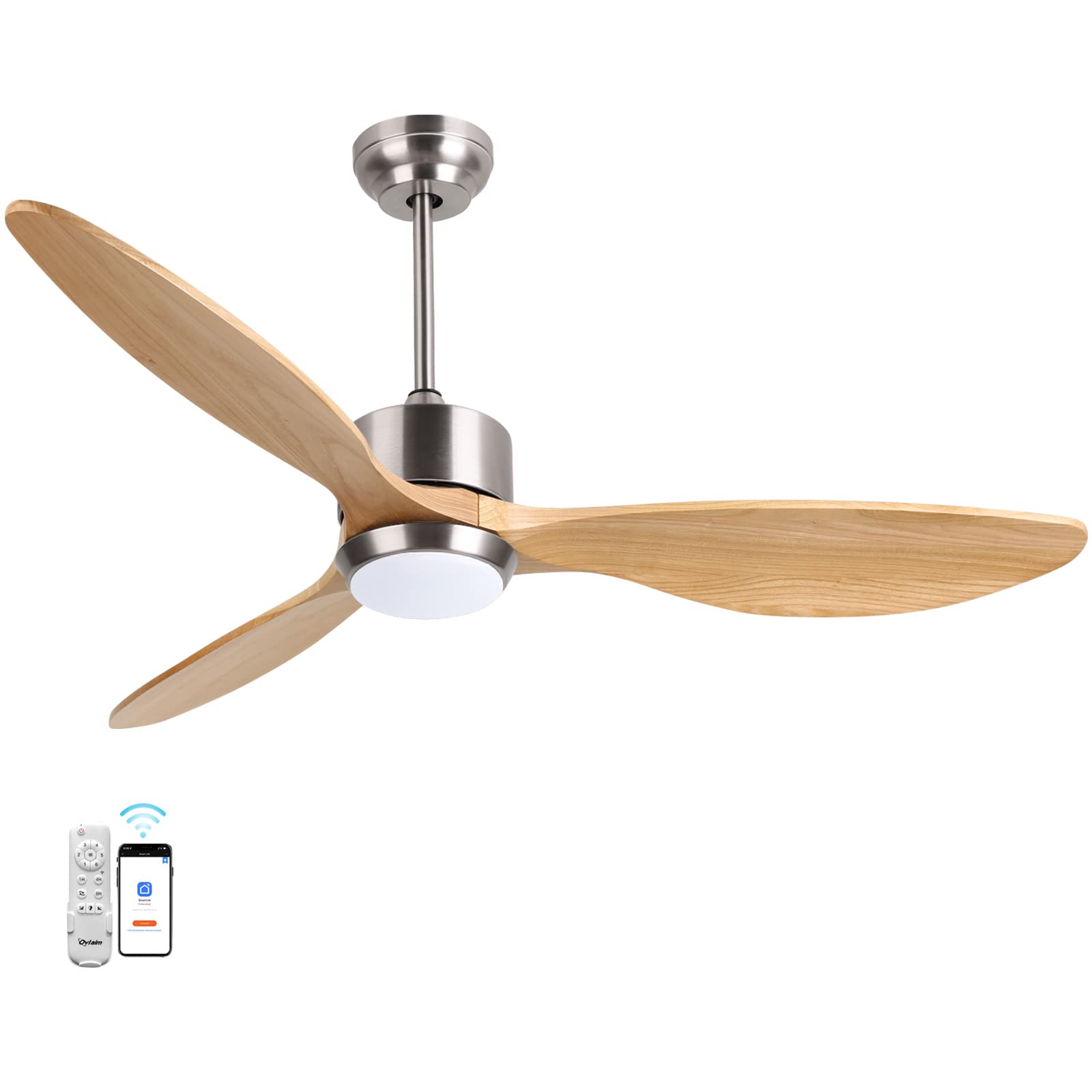 Ovlaim Retractable Fan with Remote Control,44 Inch Ceiling Fan with Light Industrial Ceiling Fan Retractable Blades Vintage Cage Chandelier Fan with Remote Control