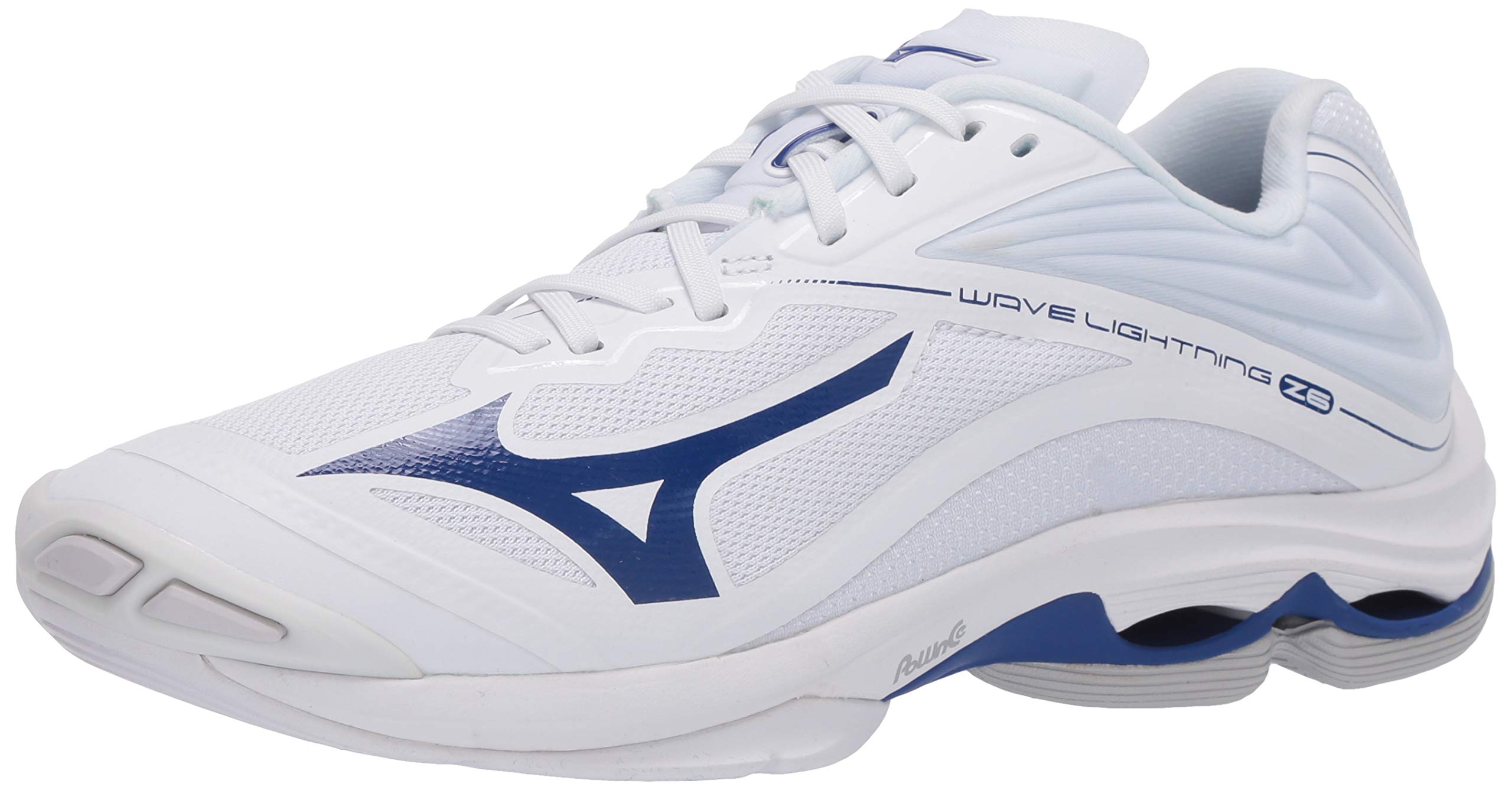 Mizuno Wave Lightning Z6 Mens Volleyball Shoe, White-Navy, 12