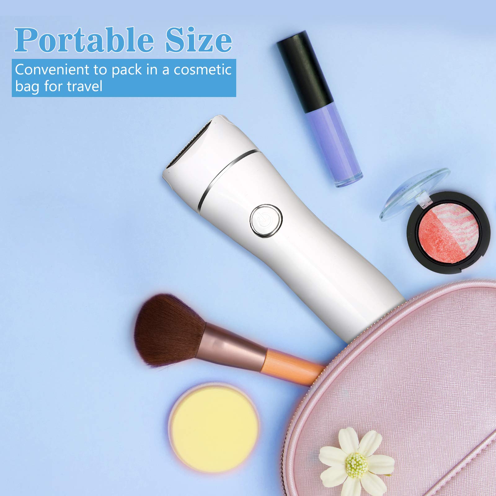 NEWDERMO Electric Rechargeable Razor Shaver Epilator Lady Hair Removal Body Face Undeararm Armpit Bikini for Women