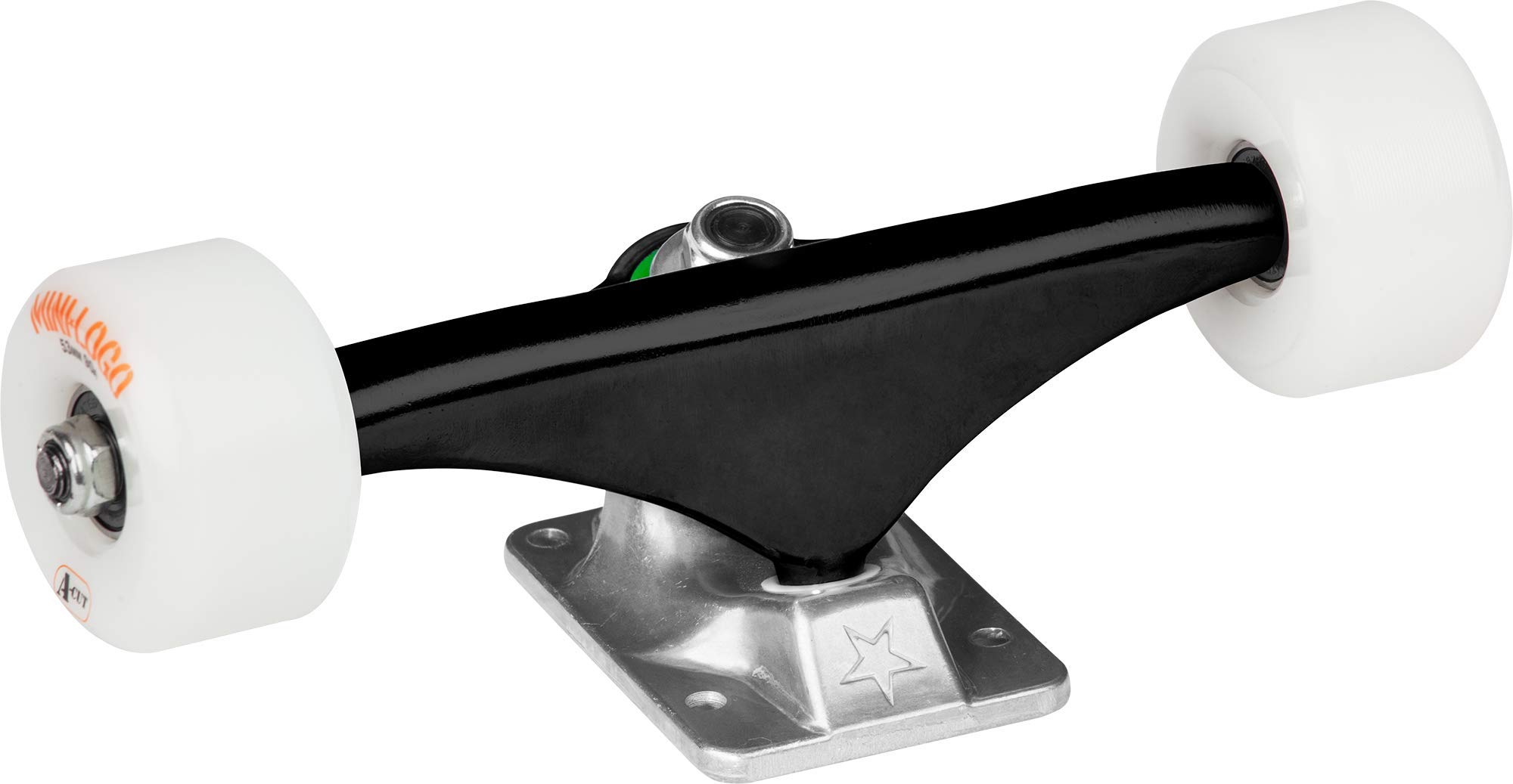 Mini Logo Black/Raw 8.38" Subassembly Trucks w/ 53mm x 101a Wheels, ML Bearings, (Medium 94a Bushings)