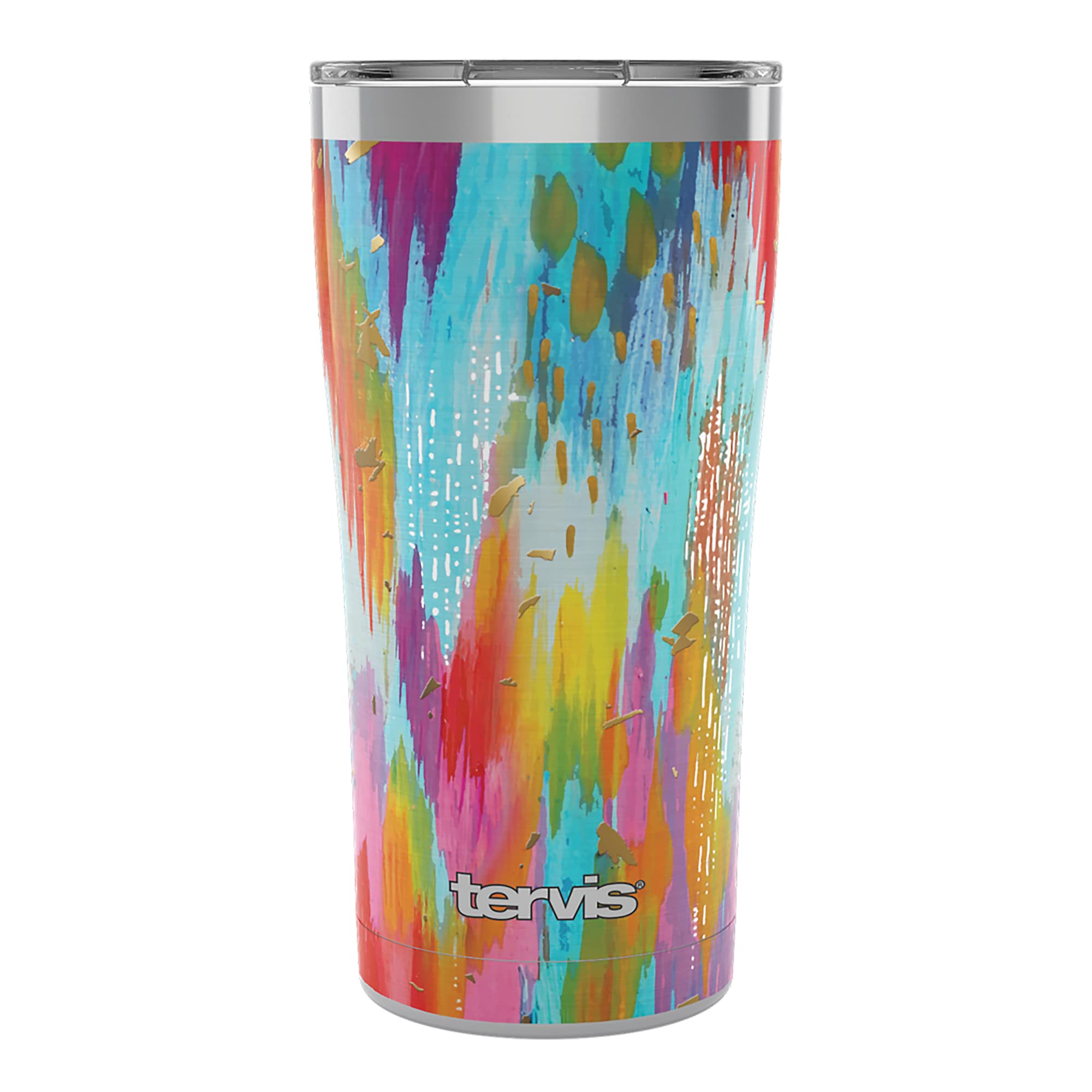 Tervis EttaVee - Brush Strokes Triple Walled Insulated Tumbler Travel Cup Keeps Drinks Cold & Hot, 20oz Legacy, Stainless Steel