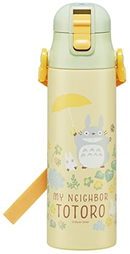 Skater SDC6N-A My Neighbor Totoro Sanpomichi Ghibli Children's Stainless Steel Water Bottle, Direct Drinking 20.9 fl oz (580 ml)