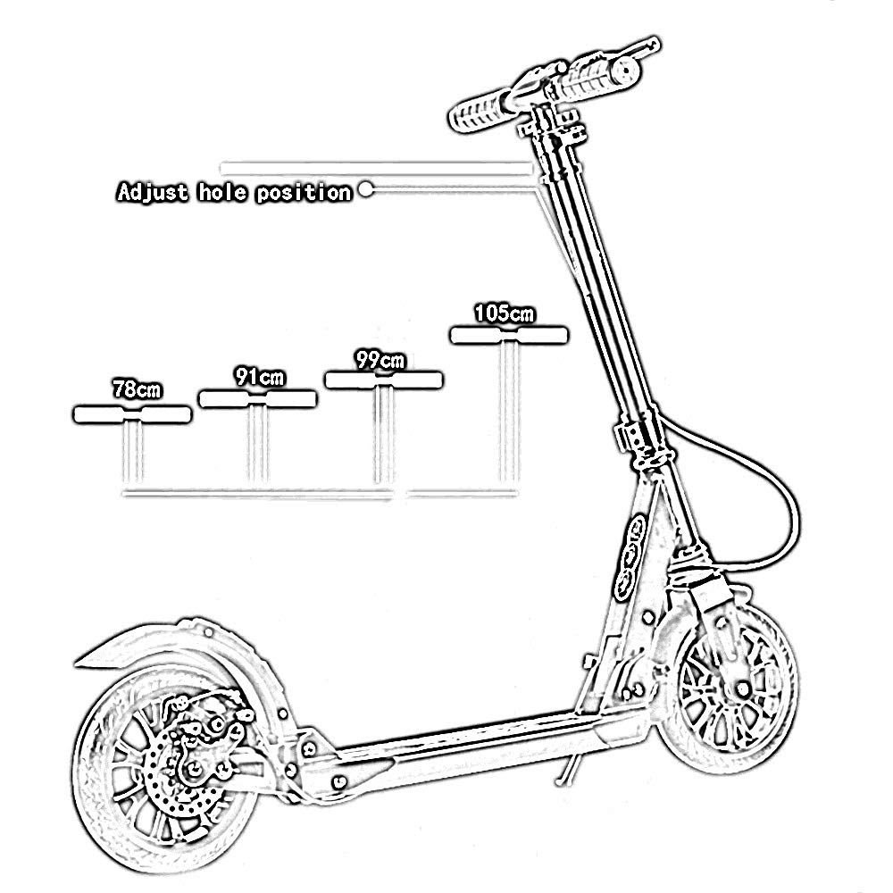 NAN City Convenient Life Scooter, Two-Wheel Folding Scooter, Adult Children Sliding Distance 10KM Non-Electric Disc Brake System