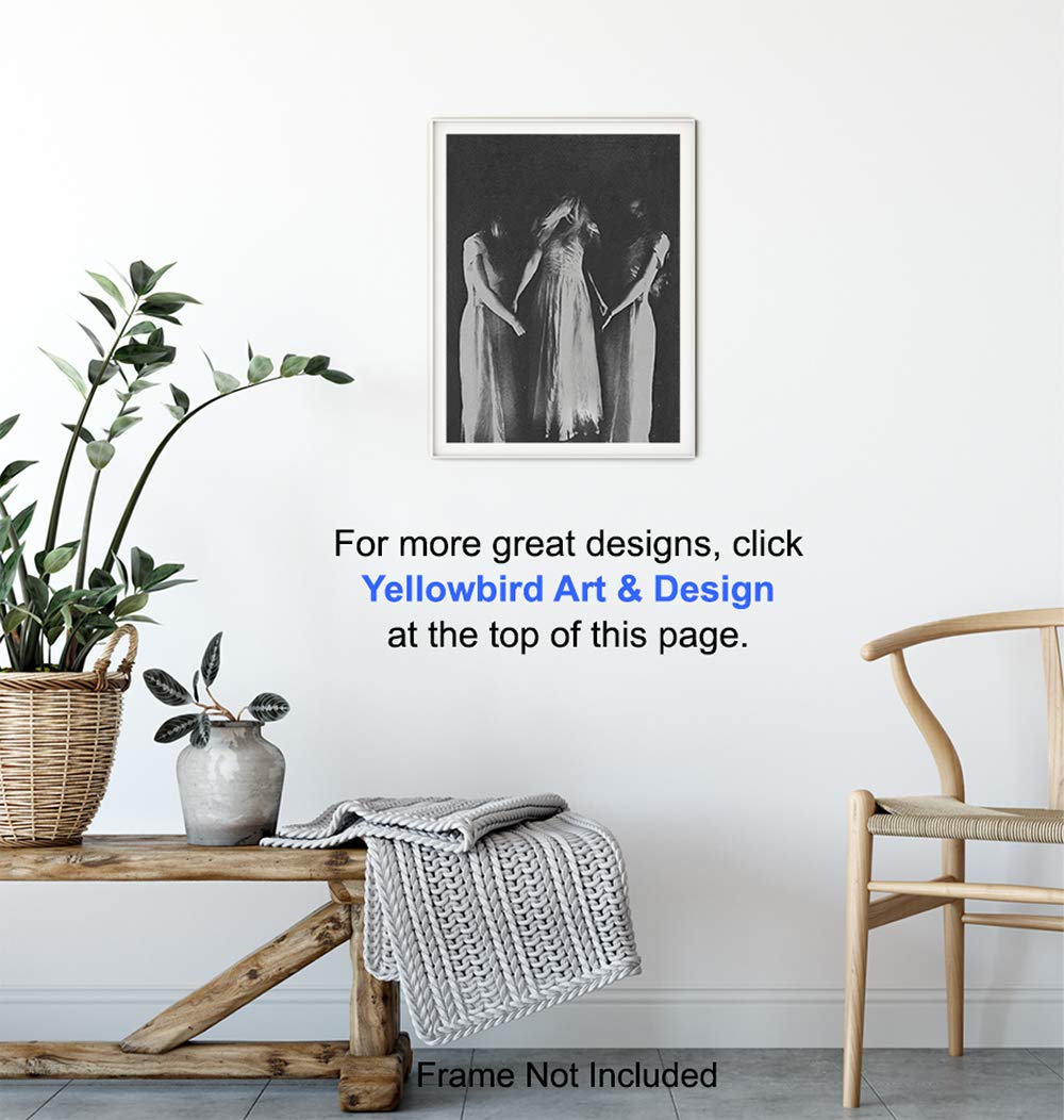 Witch Decor - Wicca Wall Decor - Pagan Gifts - Paganism - Witches Coven - Witchcraft Wiccan Supplies - Gothic Wall Art Poster - Scary Creepy Goth Room Decor Picture - Satanic Black Magic