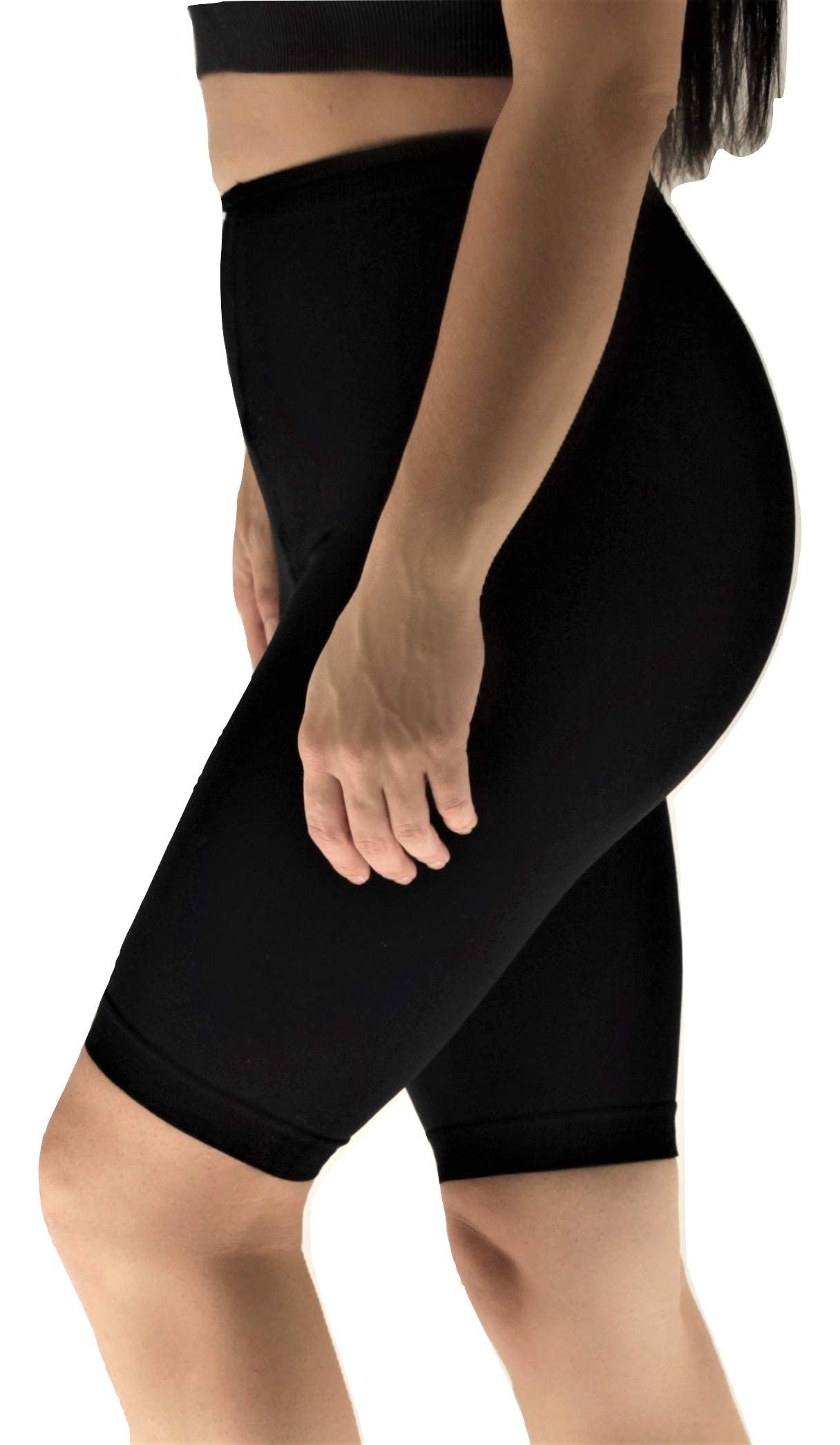 Mojo Compression Socks 20-30mmHg Medical Shorts for Men & Women - Ideal for Post-Surgical Recovery, Varicose Veins, DVT, Lymphedema, Edema, Athletic Support - Black, Medium (M)