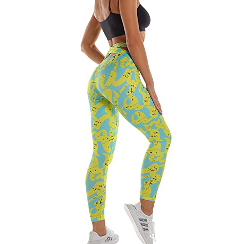 Sukilimiy Women's High Waisted Running Athletic Pants Full Length Basic Tight Pants Seamless Workout Yoga Leggings