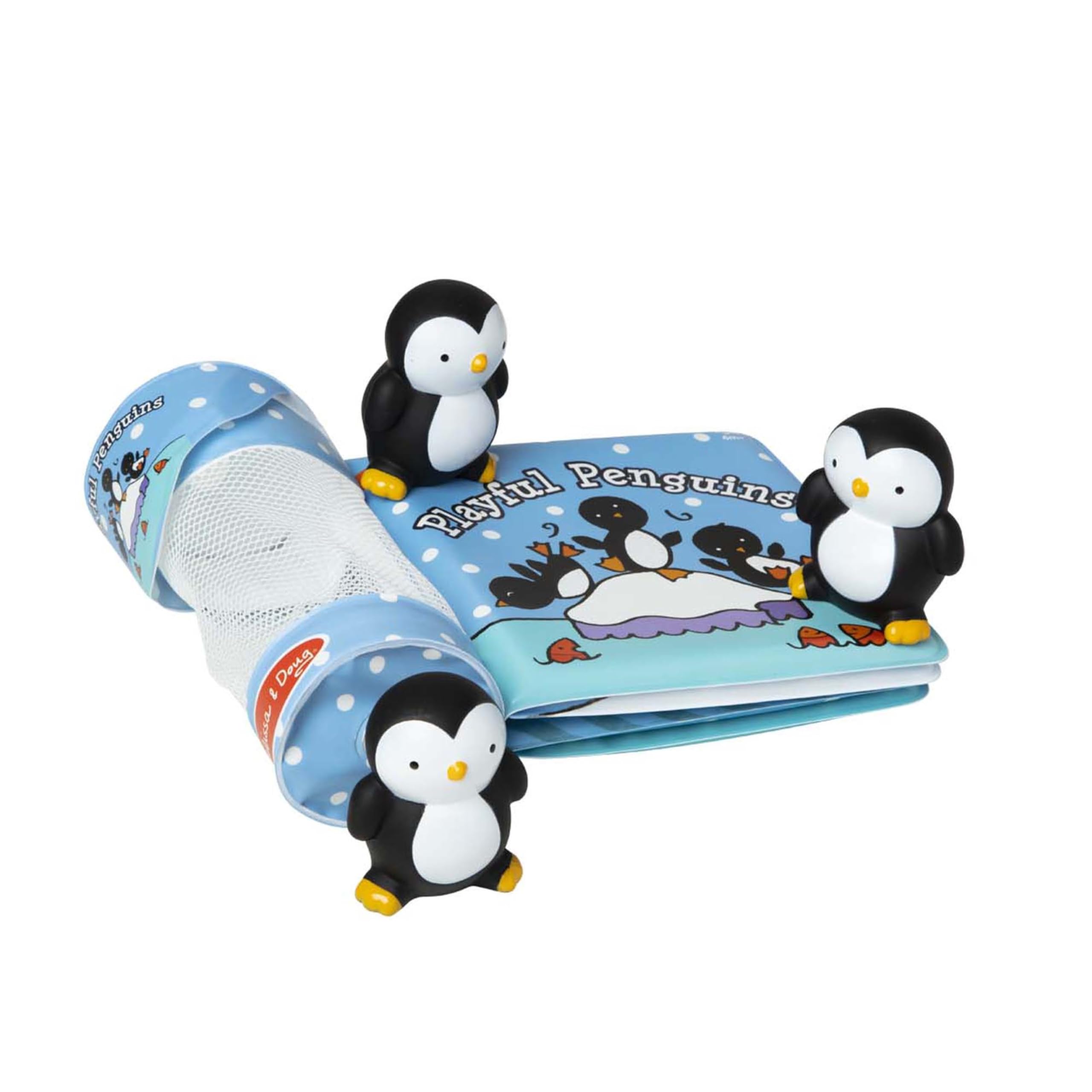 Melissa & Doug Childrenâ€s Book - Float-Alongs: Playful Penguins (Bath Book + 3 Floating Penguin Toys), Small, Multi