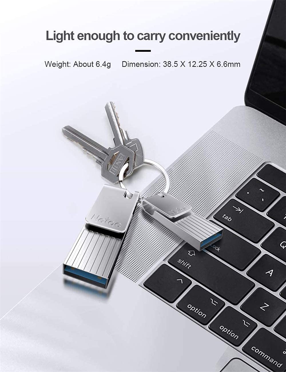 Netac 64GB Flash Drive USB 3.0 Memory Stick Thumb Drive Jump Drive 64GB, Read Speeds up to 90MB/s