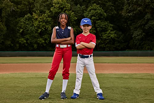 Mizuno Girls Youth Belted Low Rise Fastpitch Softball Pant, , Youth X-Large,Red