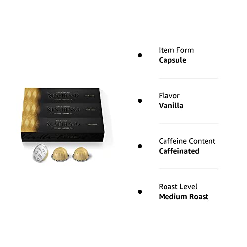 Nespresso VertuoLine (European Version) Barista Creations Flavored Coffee (7.7 ounce): Vanilla Custard Pie, 30 Capsules
