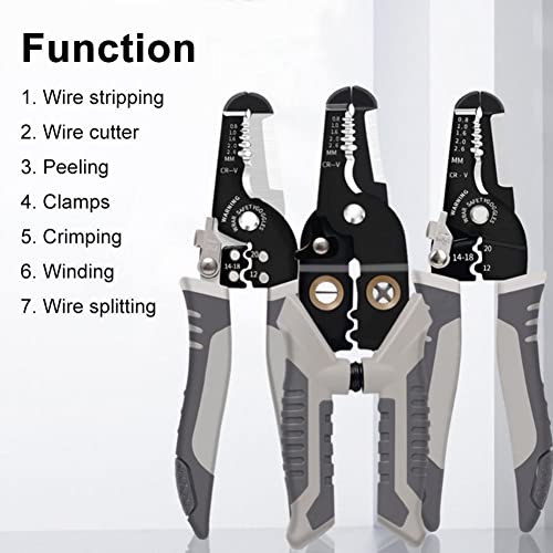 WMGoods Wire Stripper Wire Stripper Tools Professional Wire Stripper Wire Cutter, Wire Press Wiring Tools and Multi-Function Hand Tools, Wire Stripper, Multi-Function Wire Stripper