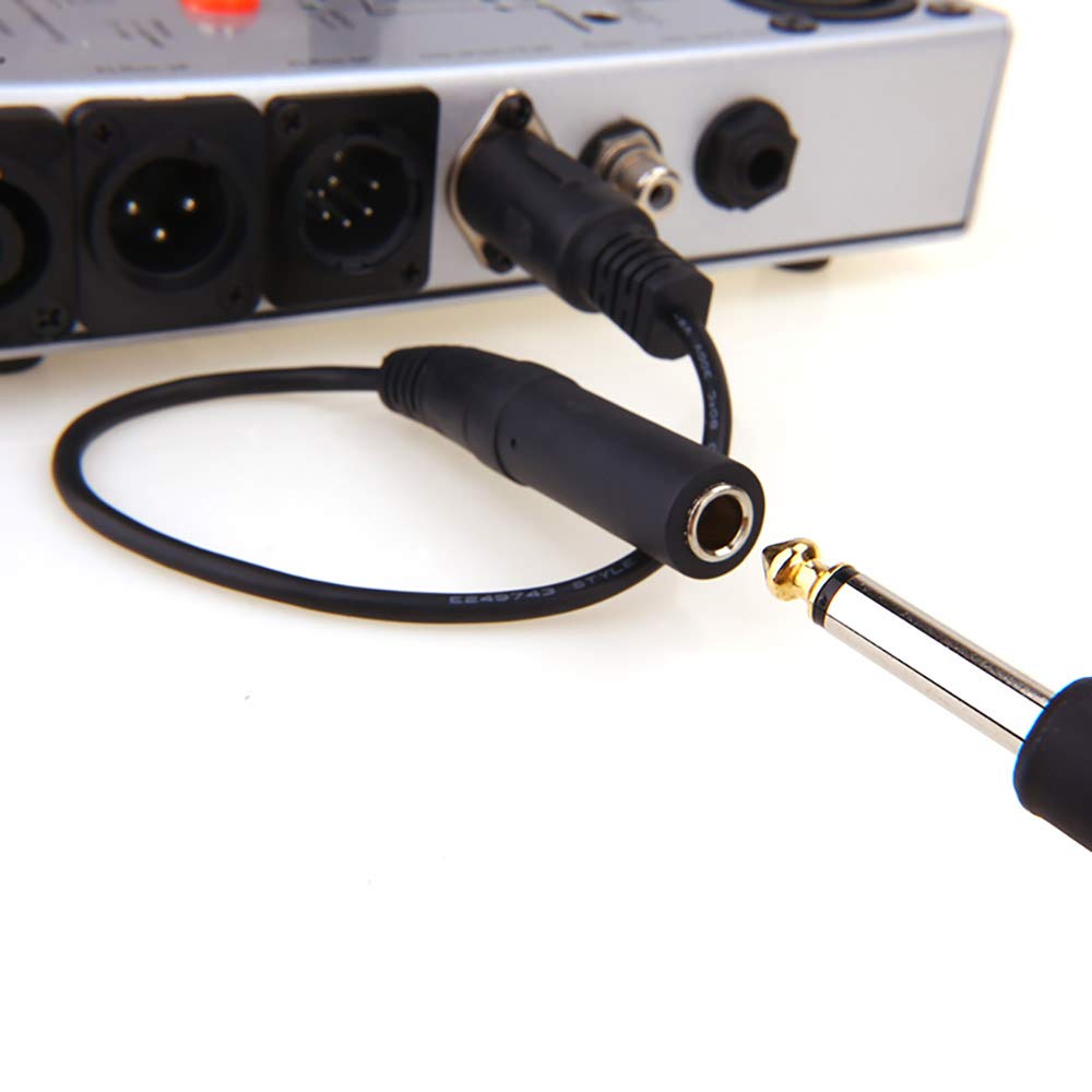 NANYI 1/4" (6.35mm) Female TRS to DIN 5 PIN MIDI Cable Adapter for Speaker, Amplifier Mixer to MIDI Keyboard Synthesizer and Guitar Connection 1FT / 30 CM