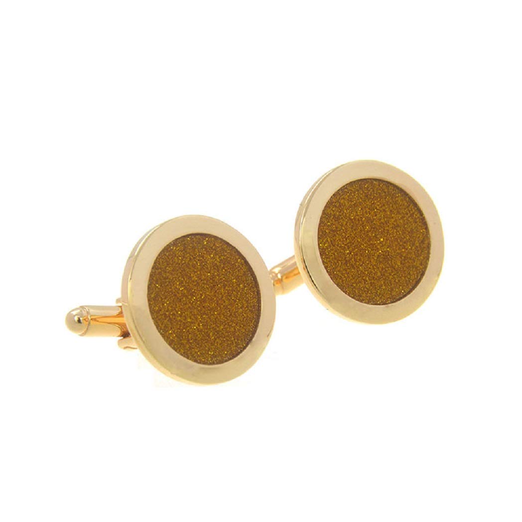 MRCUFF Gold Diamond Dust Tuxedo Pair of Cufflinks and Studs Tuxedo Set in a Presentation Gift Box & Polishing Cloth