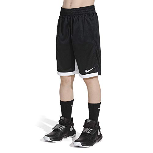 Nike 8" Dry Short Trophy, Dri-FIT Boys' training shorts, Athletic shorts, Black/White/White, L