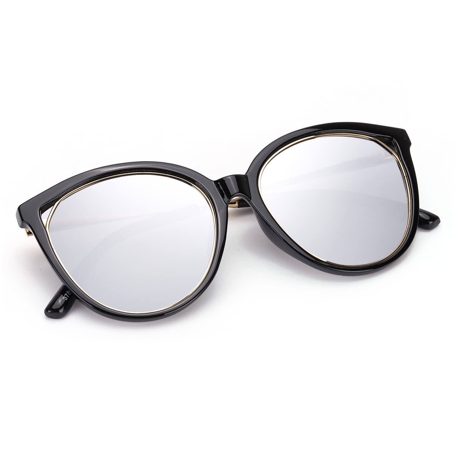 SIPHEW 2 Pack Classic Round Polarized Sunglasses for Women Lightweight UV Protection Anti-Glare Shades