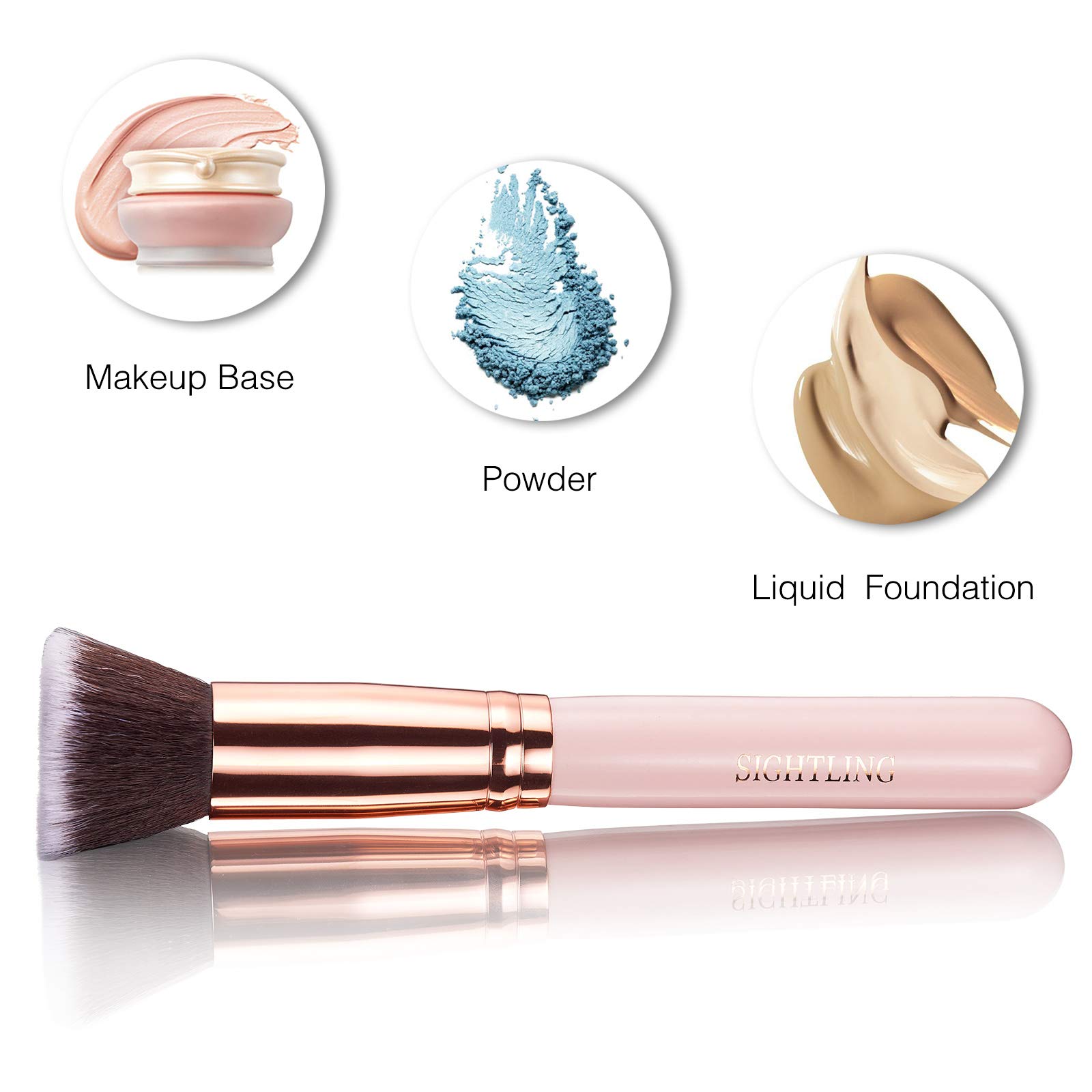 PHOERA 30ml Foundation Liquid Full Coverage 24HR Matte Oil Control Concealer (Nude & Buff Beige) with 6ml Makeup Face Primer & Kabuki Foundation Brush Flat Top