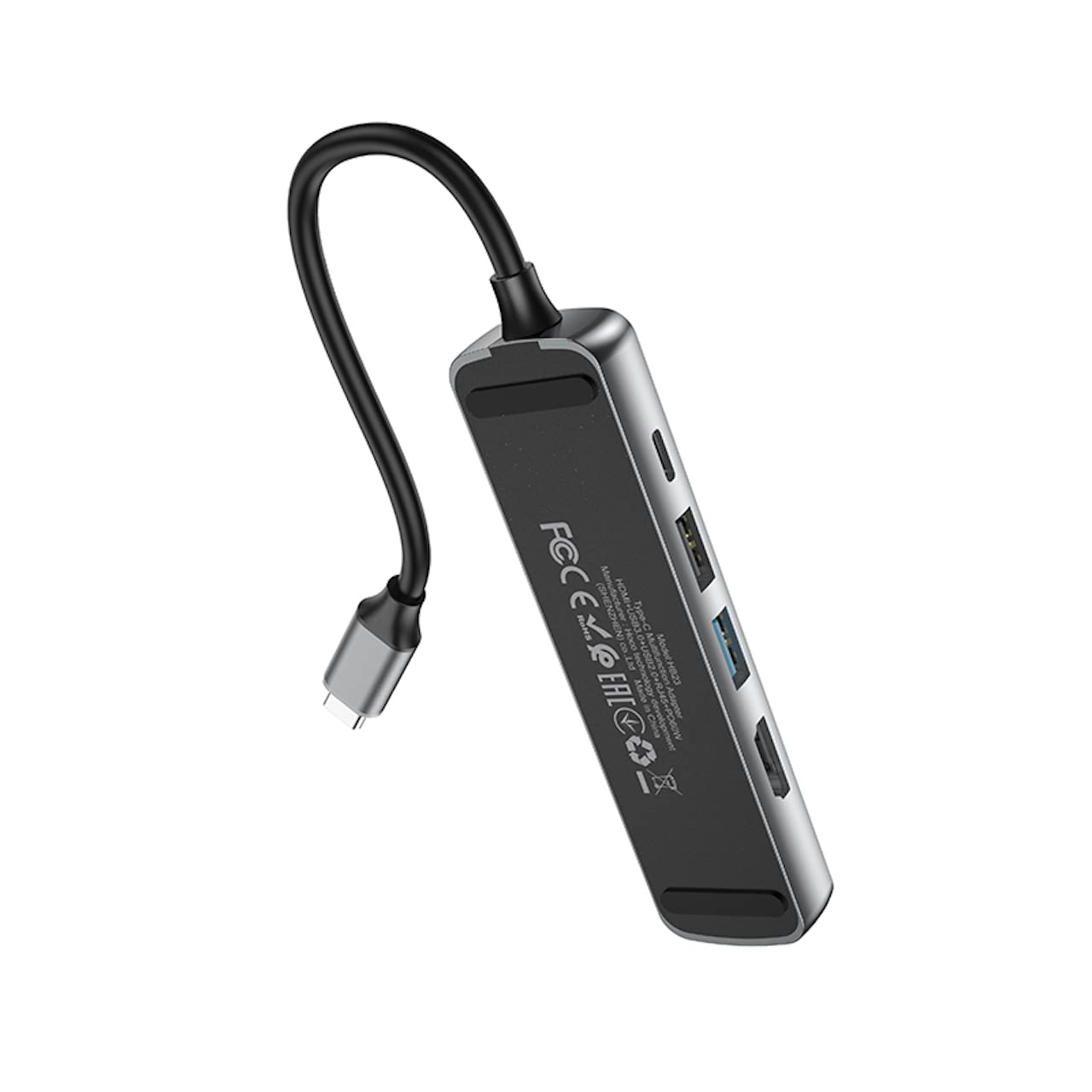 Type-C hub “HB23 Easy View” Multimedia Adapter HDMI + USB3.0 + USB2.0 + RJ45 + PD