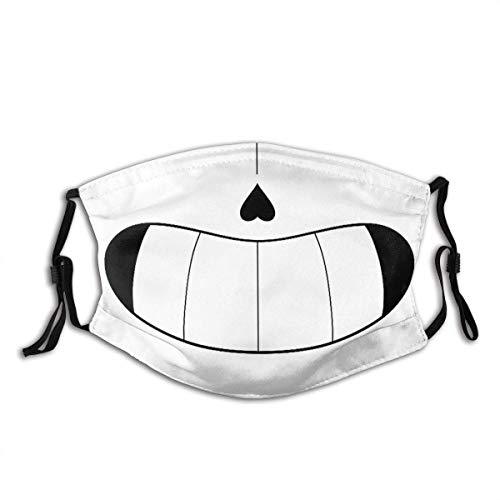 Sans Undertale Pixel Smile Breathable Cover Mask with Activated Carbon Filters Balaclava Protection