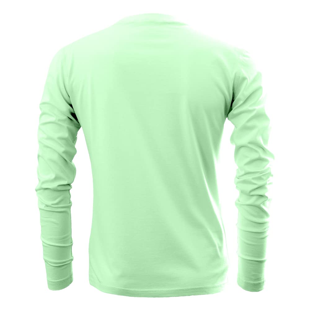 UPF 50+ Long Sleeve T Shirt, UV Sun Protection for Fishing, Running, Hiking - Seafoam Green (as1, Alpha, m, Regular, Regular)