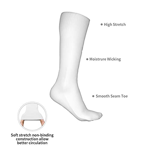 SARNFANS Candy Cane Fashion Compression Socks,Yummy Sweet Lollipop Candy Macaroon Cupcake And Donut Performance Polyester Cushioned Athletic Crew Socks for Running,Athletic,Multicolor- 19.8 inch