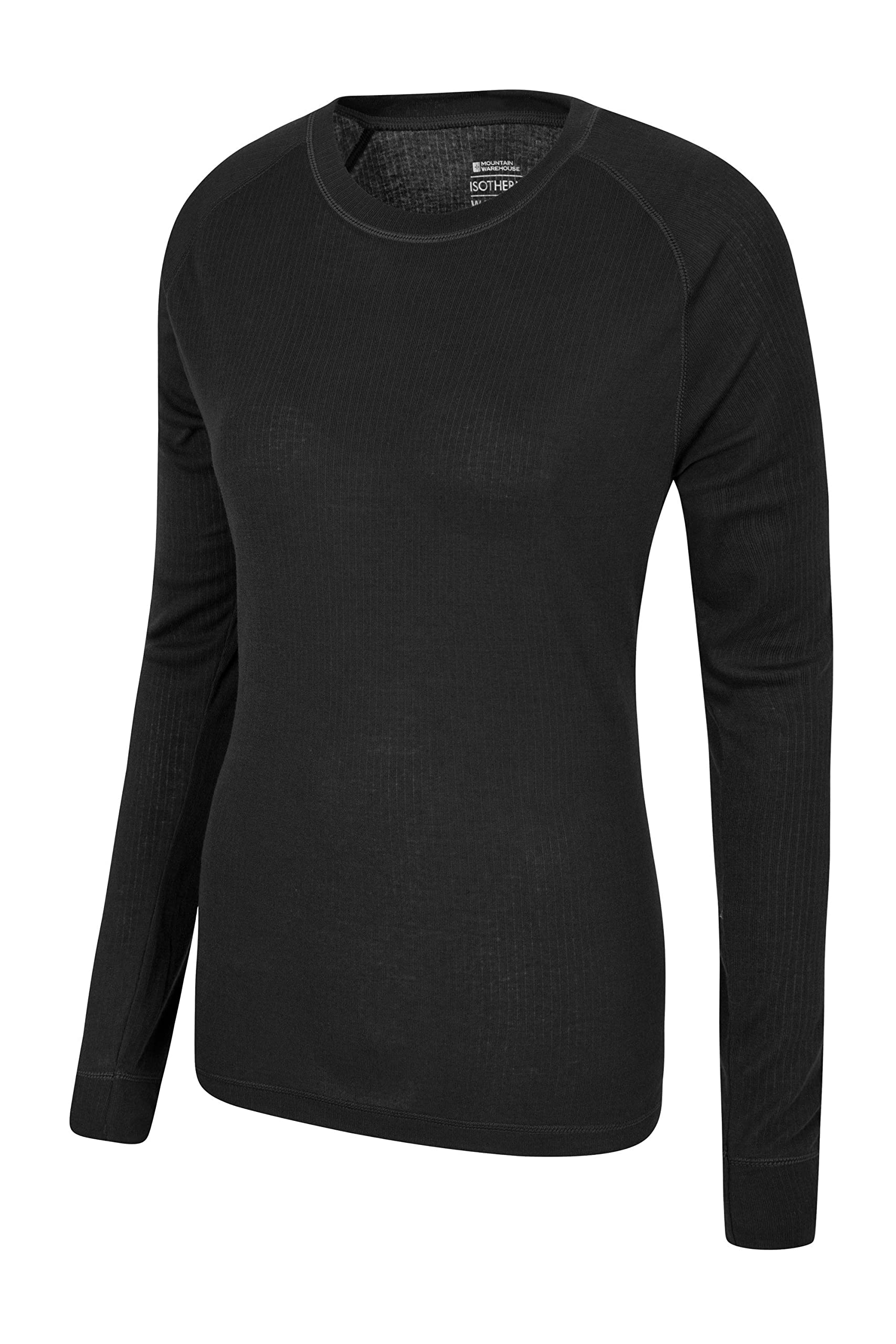 Mountain Warehouse Merino Womens Top - Ladies Thermal Baselayer Black 8