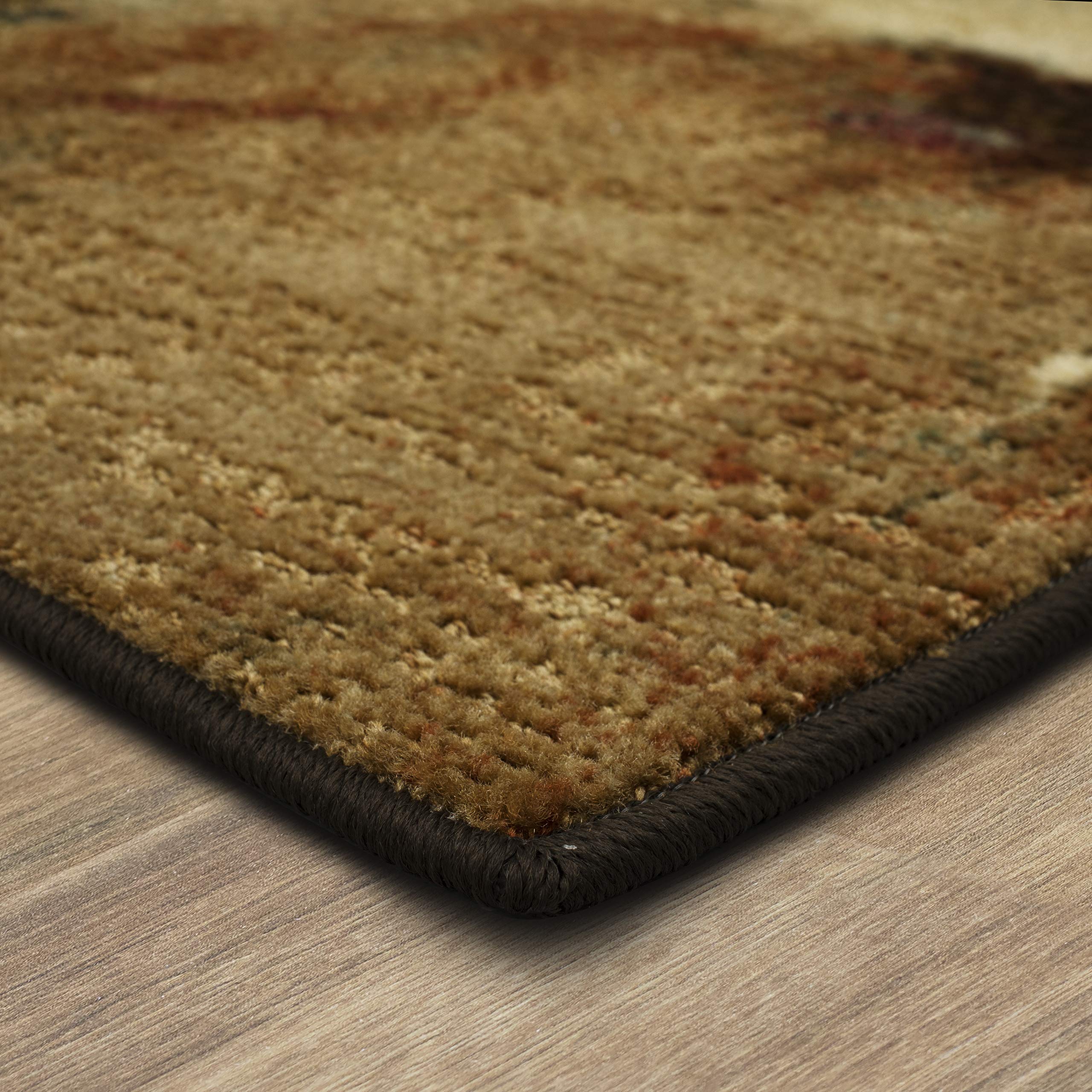Mohawk Home Aqua Strata Fusion Abstract Area Rug (6'x9')