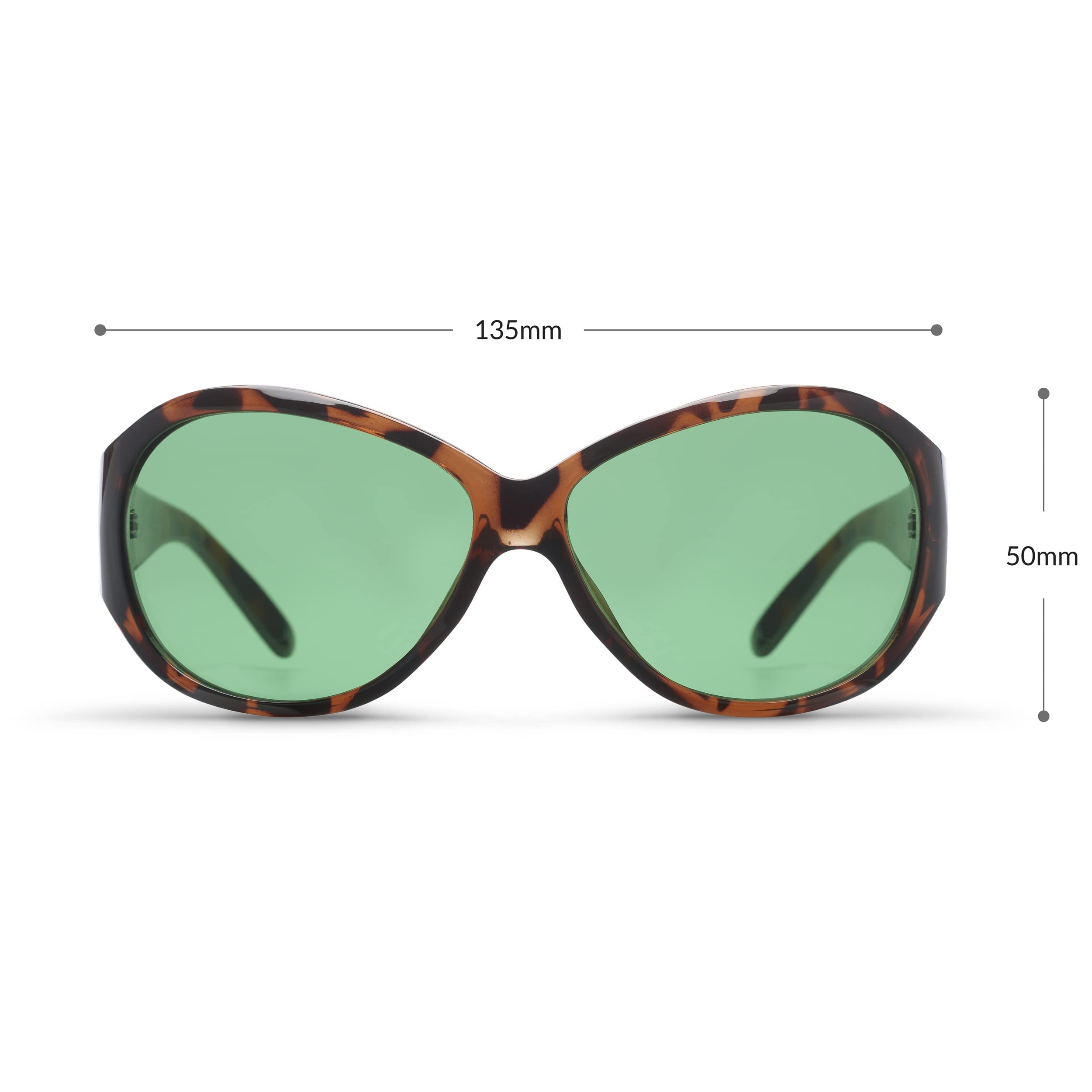 MigraLens Migraine Relief Glasses Women's Frame, Purfect Style | For Chronic Light Sensitivity | Green Lenses
