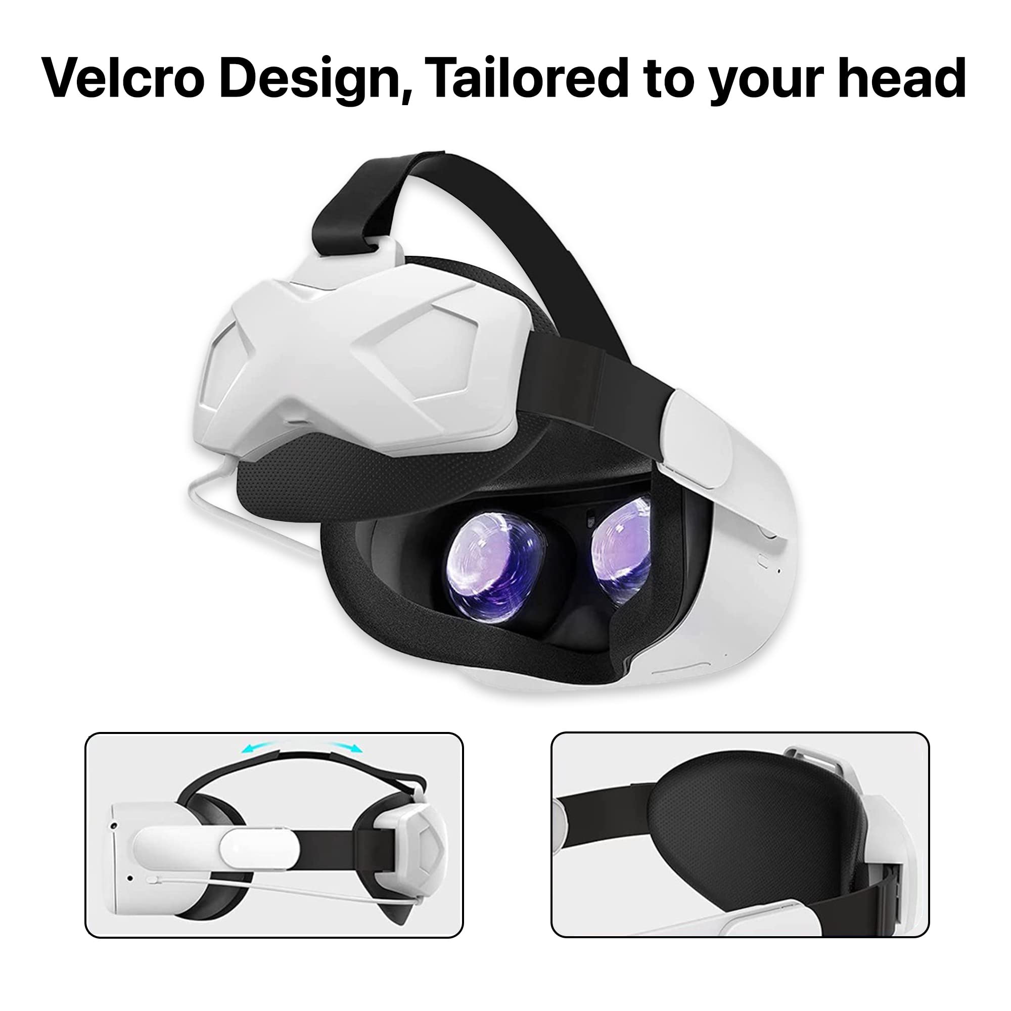The Bigly Brothers Battery Pack Elite Strap Compatible with Oculus Quest 2, 5000mAh 2H Playtime, Adjustable VR Head Strap for Enhanced Comfort, Lightweight & Ergonomic Design for Quest 2 Accessories