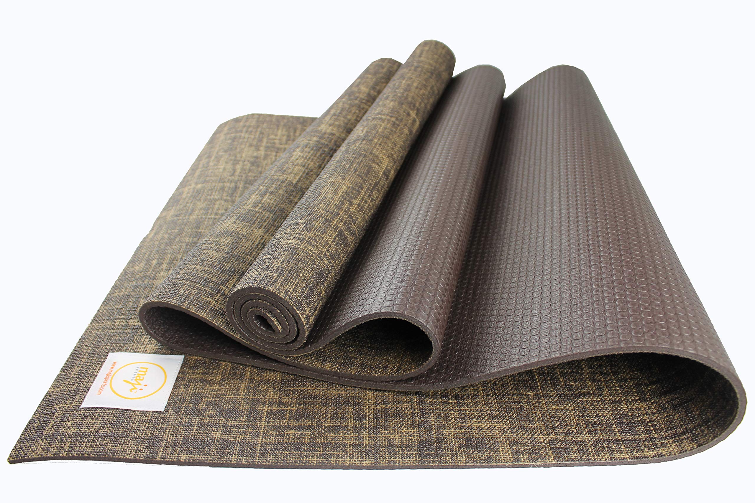 Maji Sports Jute Yoga Mat, Beige, 24 x 68 x 4.5mm